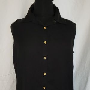 MPH Collection | Tops | Mph X Black Sheer Sleeveless Front Back Button ...